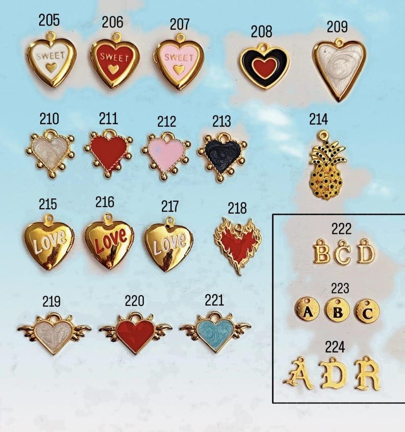 Custom Gold Charm Necklace, Build Your Own Custom Charm Necklace for ...