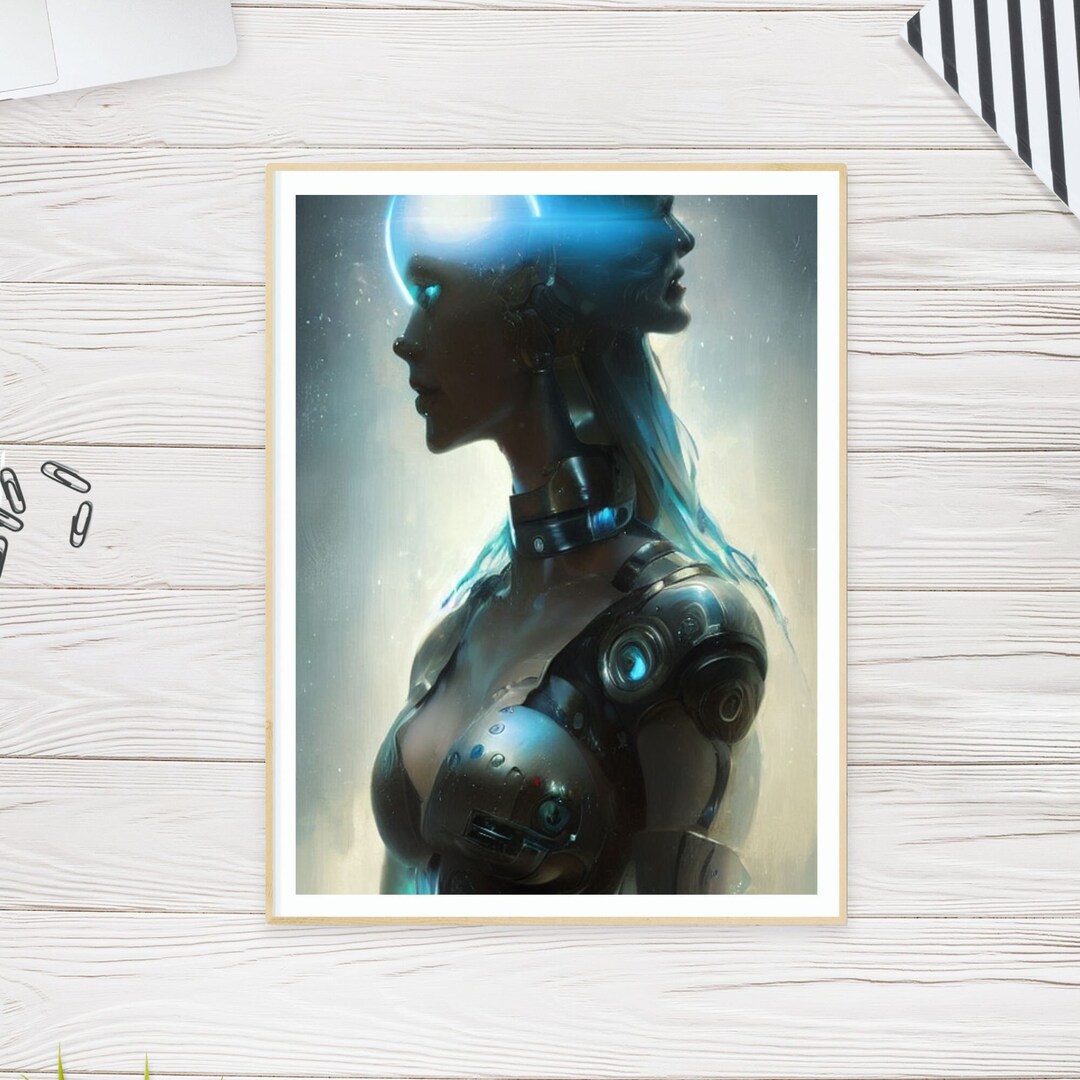 Cyborg Queen Decor, Abstract, Home Decor, Printable Wall Art, Wall ...