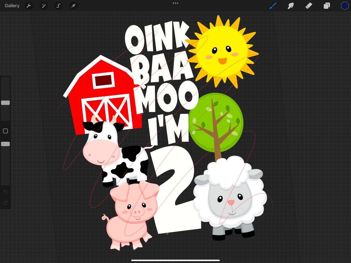 Oink Baa Moo Im 2 - Digital Download - Png - Etsy