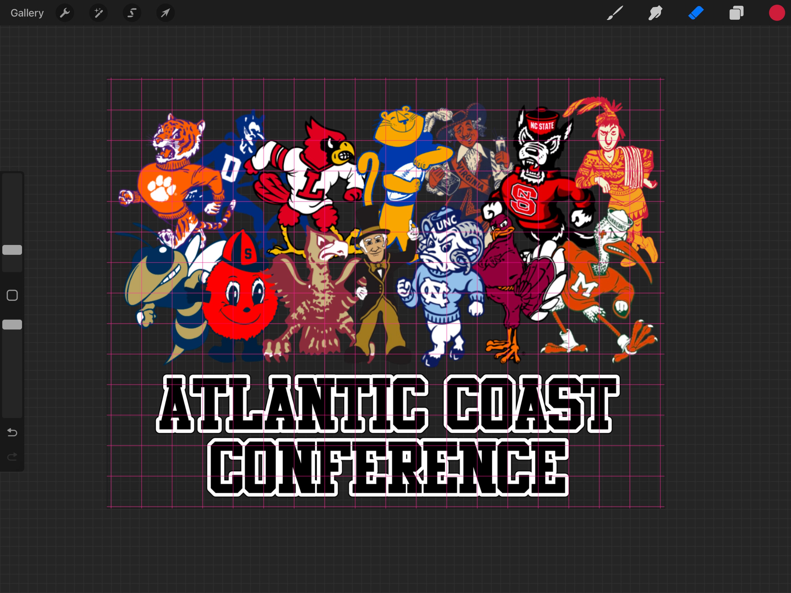 Vintage ACC Mascots, Atlantic Coast Conference, CLEAN, Digital Download, Png - Etsy