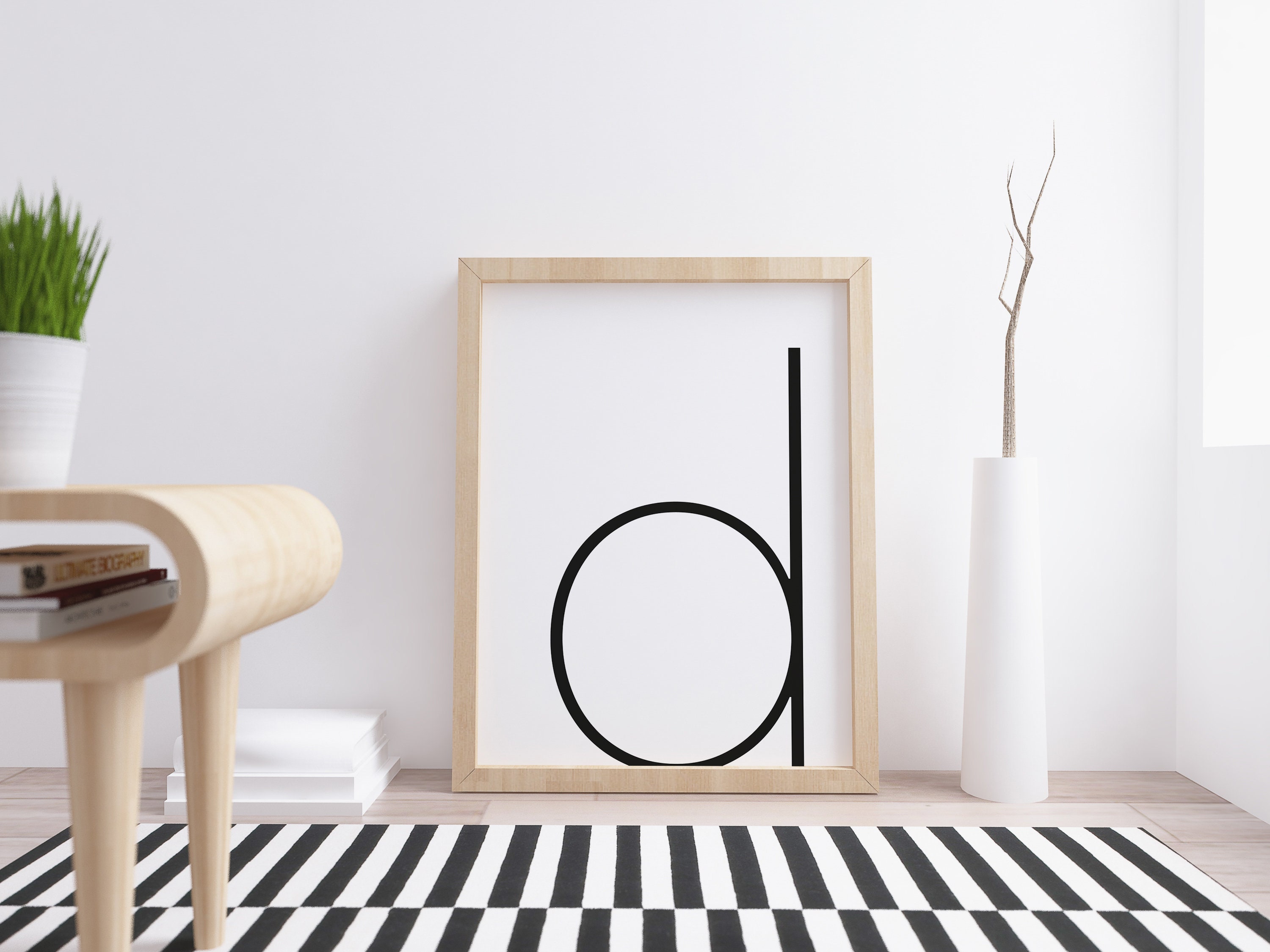 Printable Letter | Letter D Poster | Simple Printable Art | Elegant ...