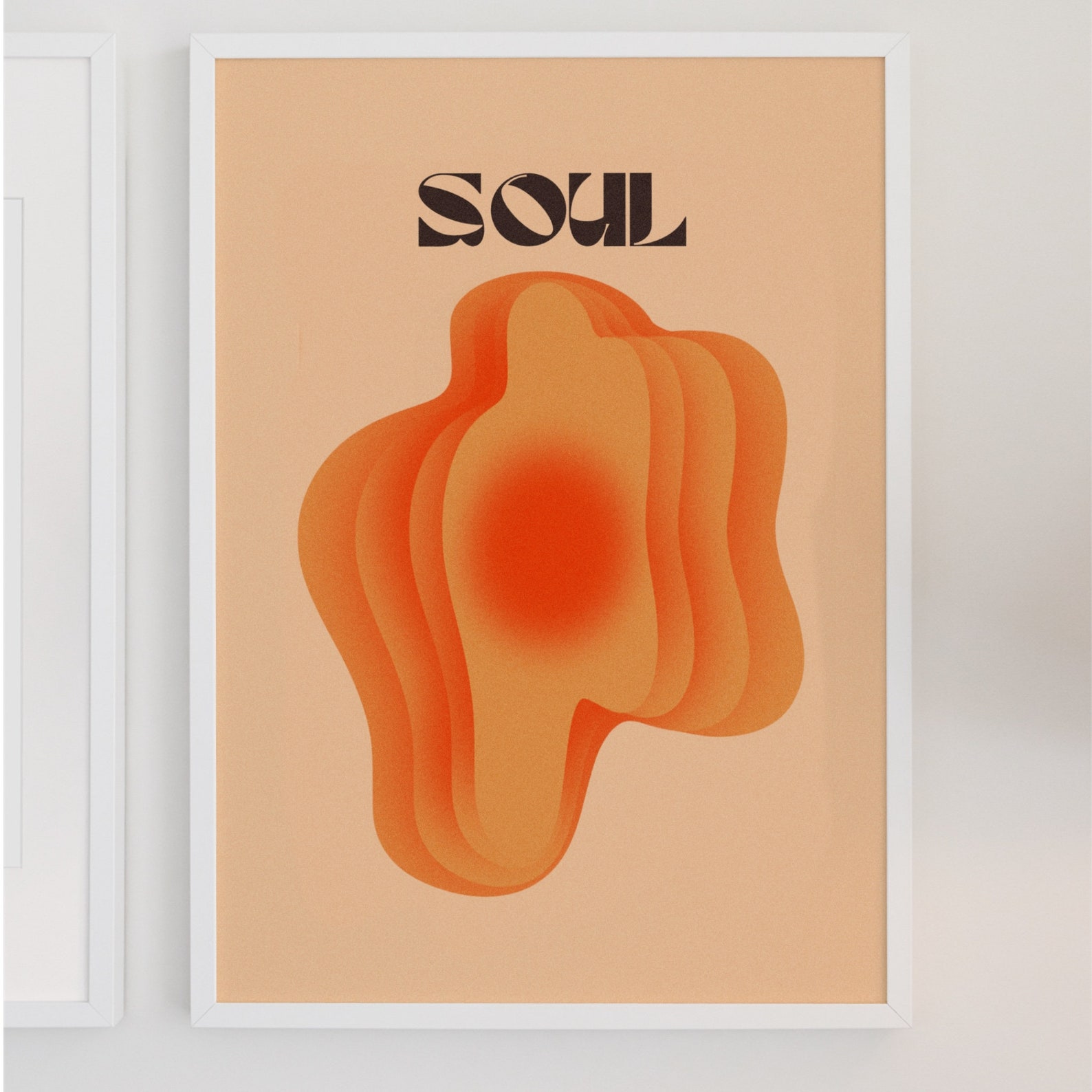 MIND BODY SOUL Poster Set of 3, Inspirational Aura Poster Set, Grainy ...