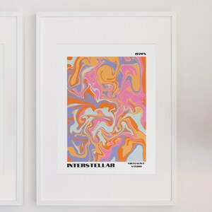 Interstellar Aura Poster, Retro Marble Poster, Gradient Wall Art, Grainy Gradient, Aesthetic ...