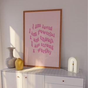 Pink Retro Poster Set of 5, Inspirational Poster Set, Grainy Gradient ...