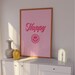 Pink Retro Poster Set of 5, Inspirational Poster Set, Grainy Gradient ...