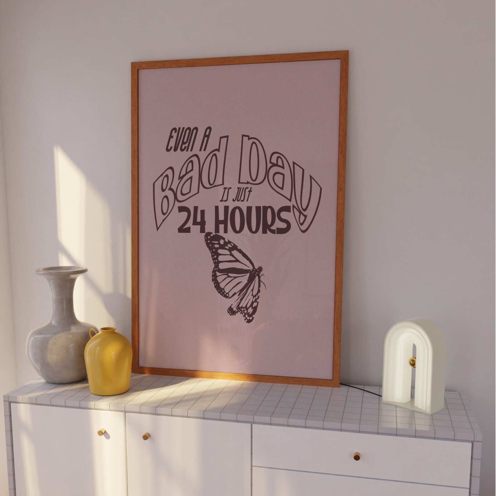 Butterfly Quote Retro Wall Art, Retro Quote Wall Print, Digital ...