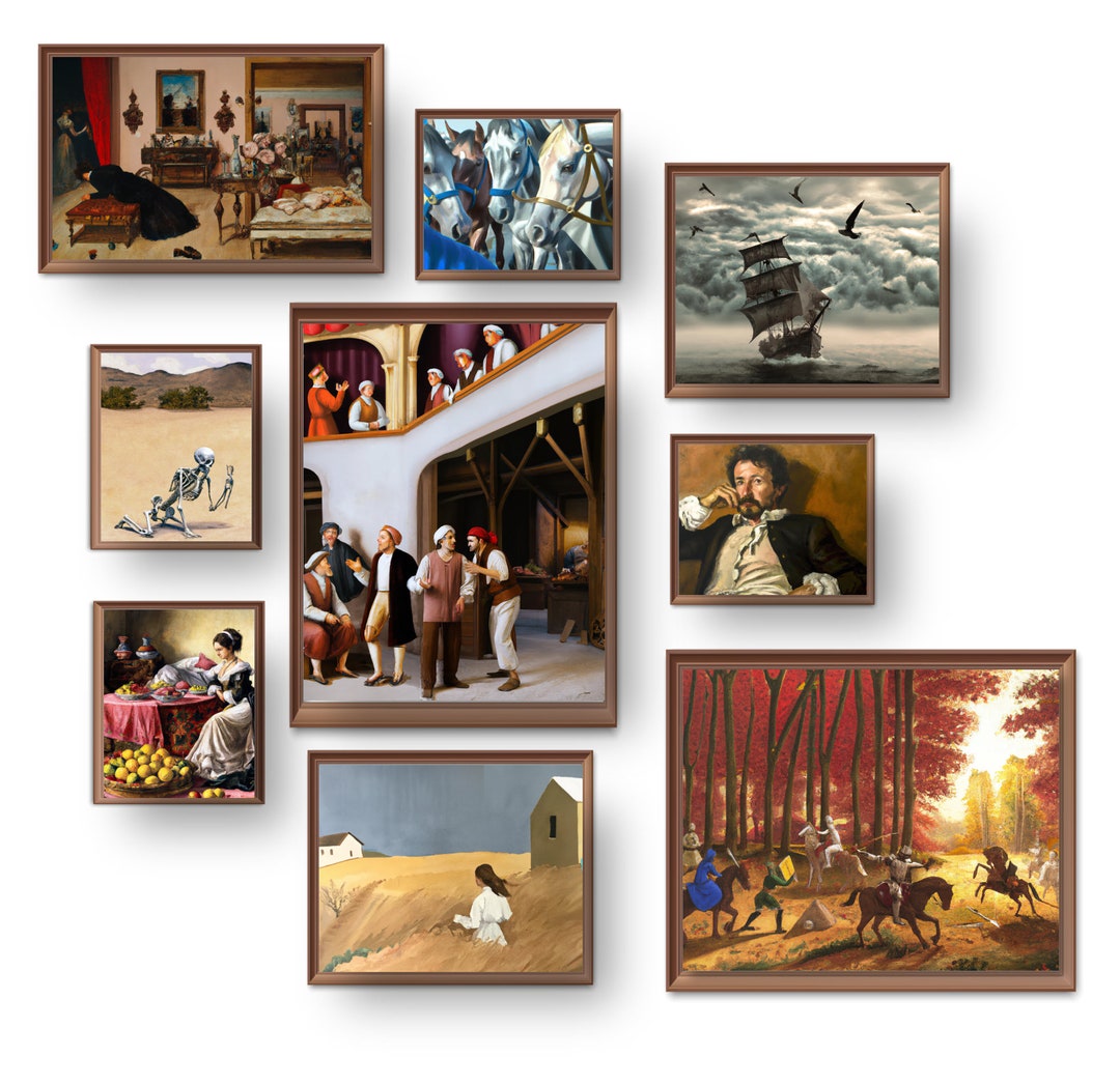 Printable Realism Style Wall Art Collection for Interior Design ...