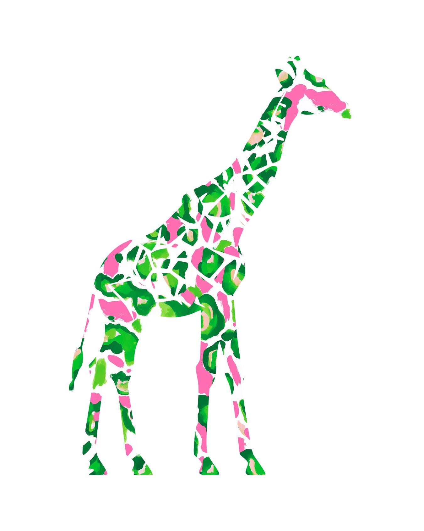 Preppy Giraffe Clip Art Set of 5 - Digital Download - Etsy
