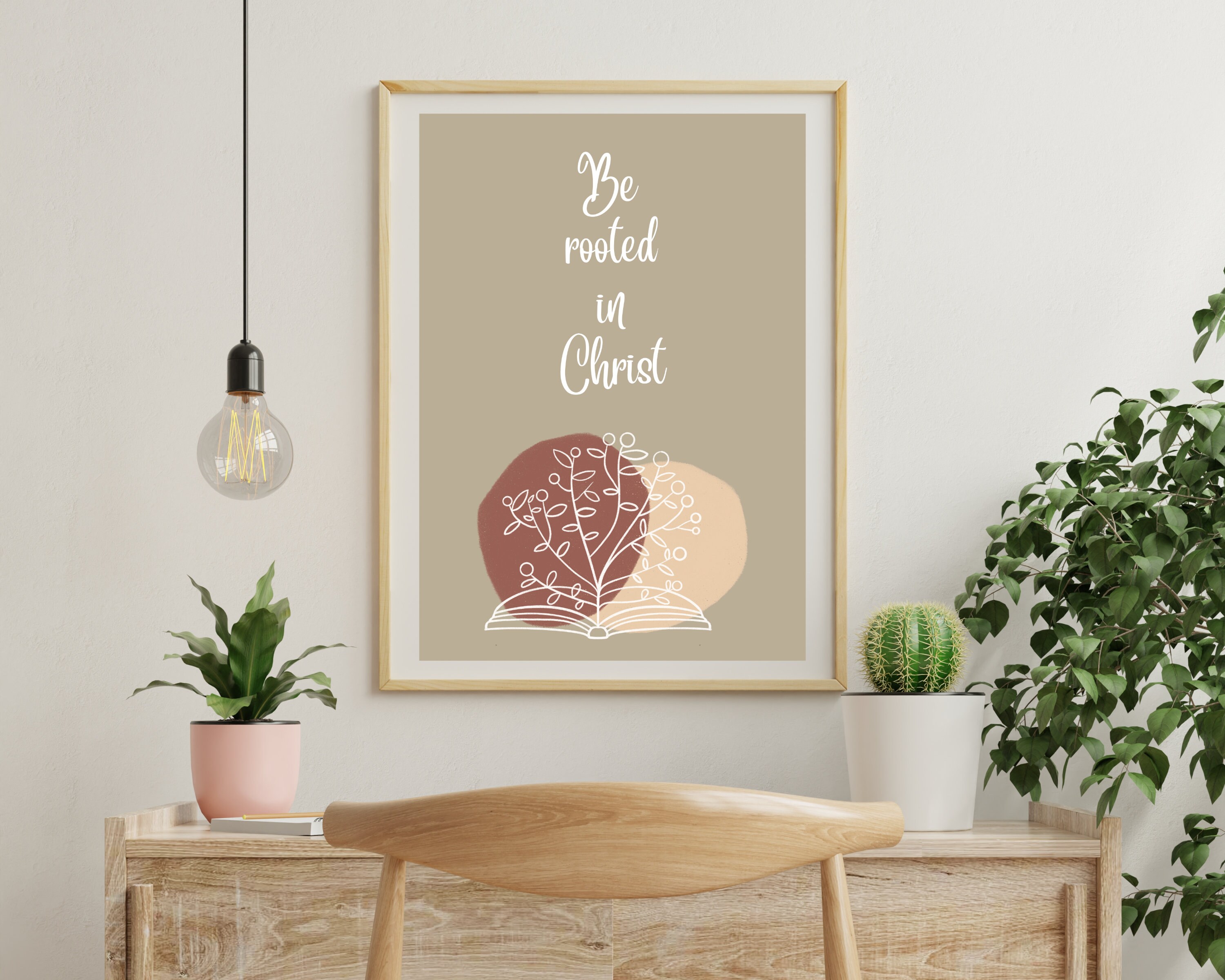 Be Rooted in Christ, Minimalist Christian Art Work, Christian Posters ...