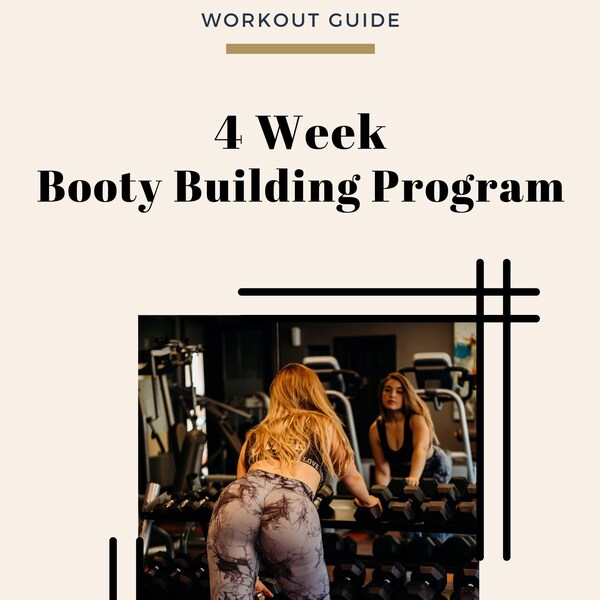 GLUTE & BOOTY Building Guide 4 Weeks Glute Workout Glute Guide Booty Guide Booty Workout Workout ...