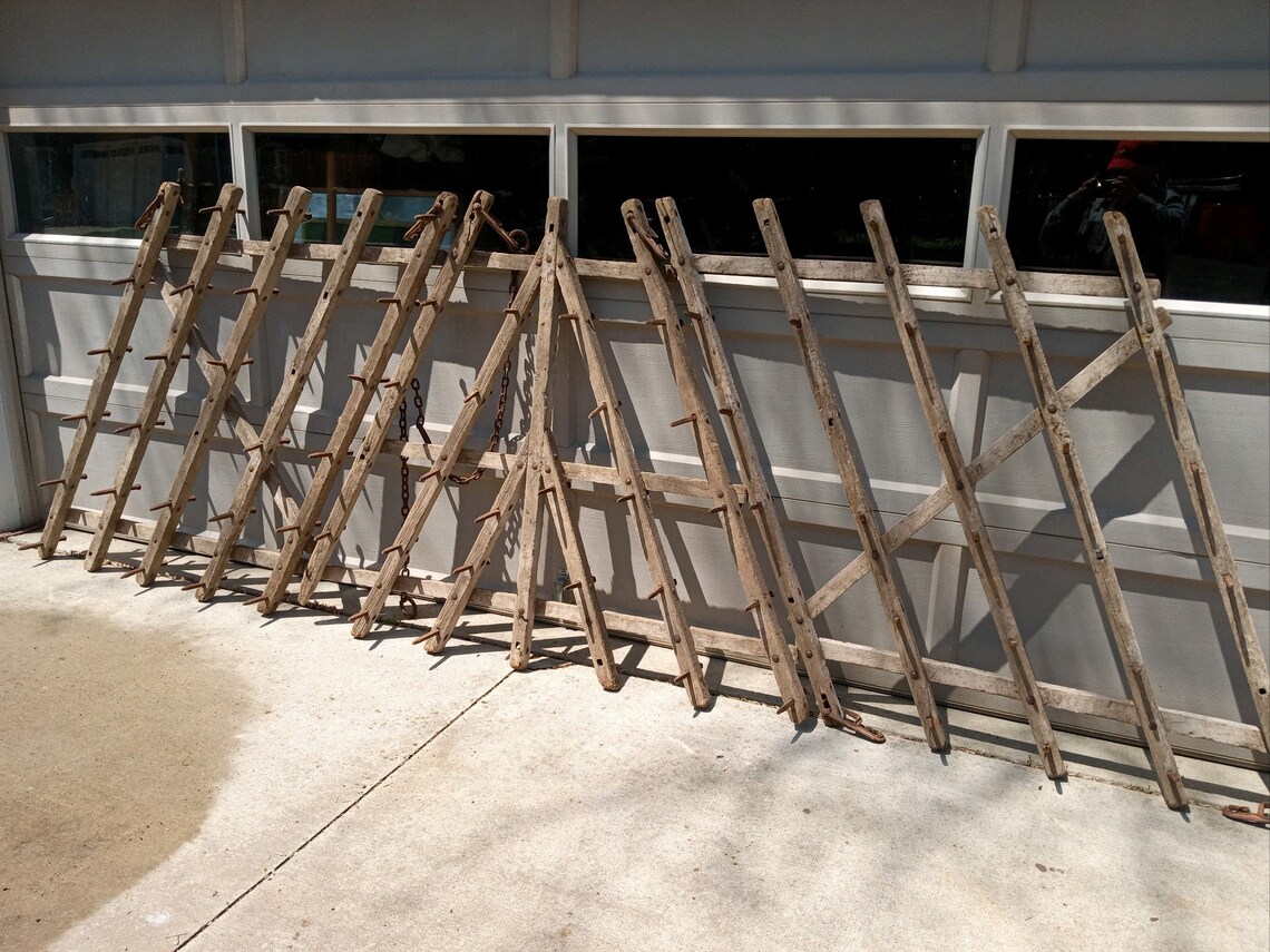Unusual Antique Wooden Farm Drag Assembly - Etsy