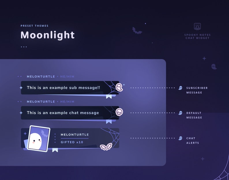 Spooky Notes: Chat Widget • Cute Halloween, Ghost Theme • Chat Box With ...