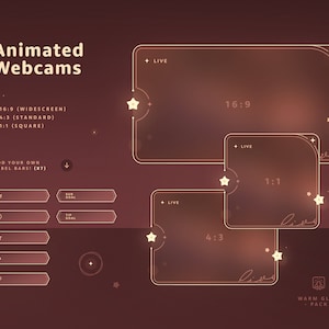 Warm Glow: Animated Stream Pack • Minimal, Cozy, Starry Theme ...
