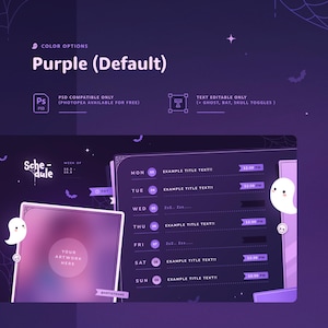 Spooky Notes Stream Schedule: Ghost Halloween Themed Weekly Template ...