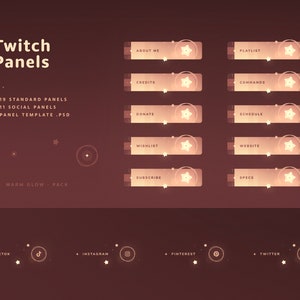 Warm Glow: Animated Stream Pack • Minimal, Cozy, Starry Theme ...