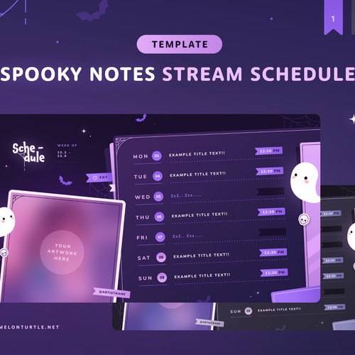 Stream Schedule Template for Twitch & Youtube Streaming / - Etsy