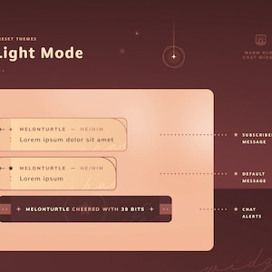 Warm Glow: Chat Widget • Minimal, Cozy, Starry Theme • Chat Box With ...