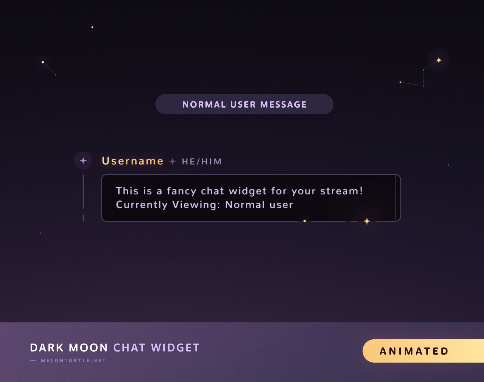 Dark Moon: Chat Widget Minimal Starry Elegant Theme Chat - Etsy UK