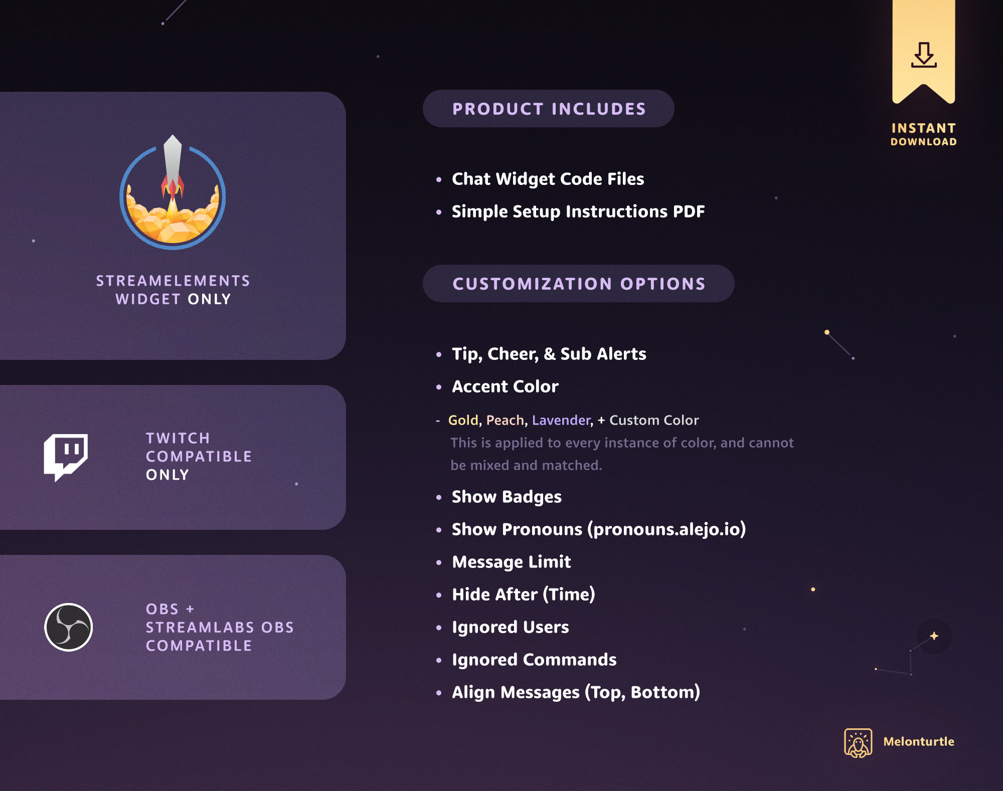 Dark Moon: Chat Widget Minimal Starry Elegant Theme Chat - Etsy