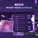 Spooky Notes: Stream Schedule Template Cute Purple/grey - Etsy