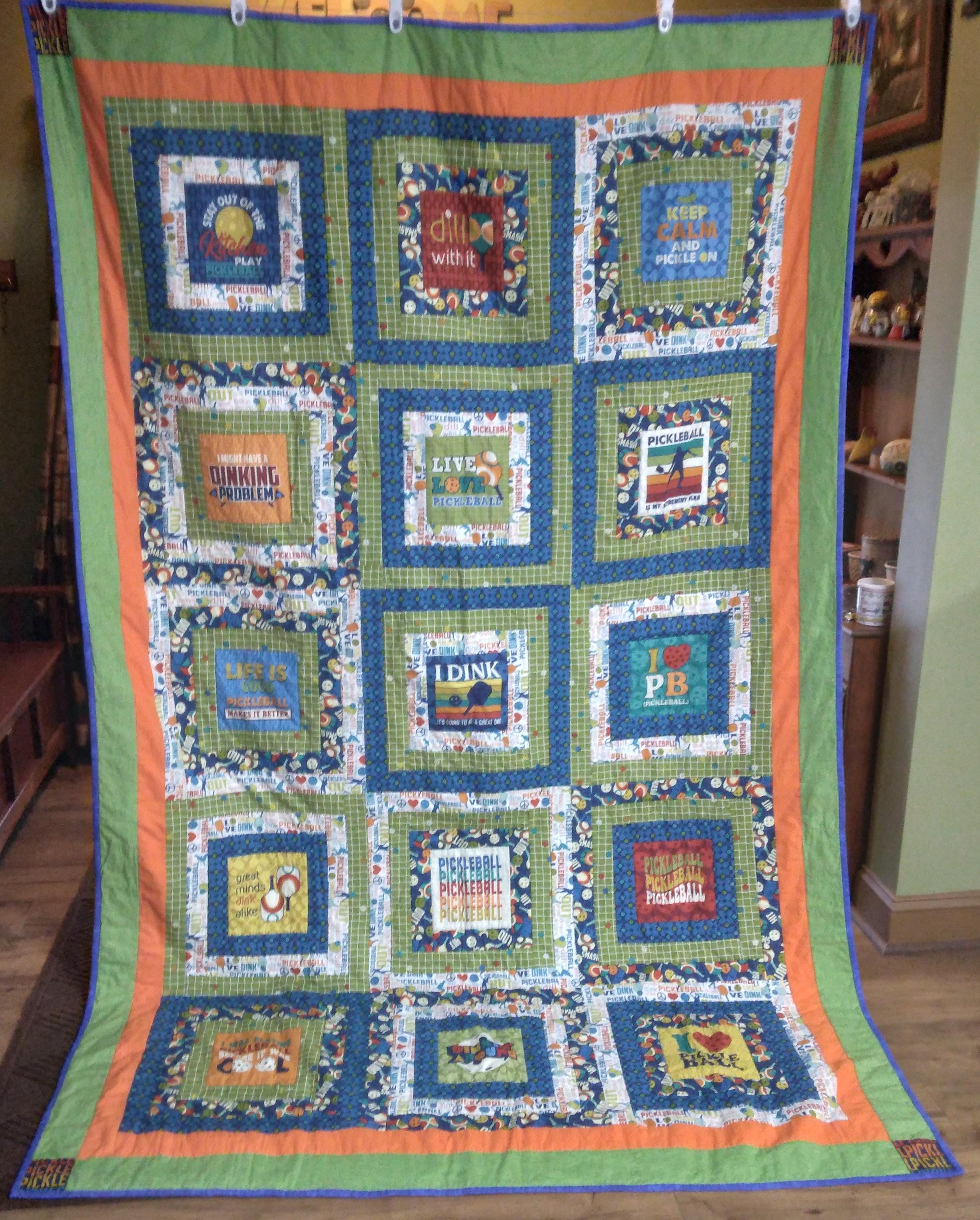Pickleball Themed Quilt 66" X 101" - Etsy