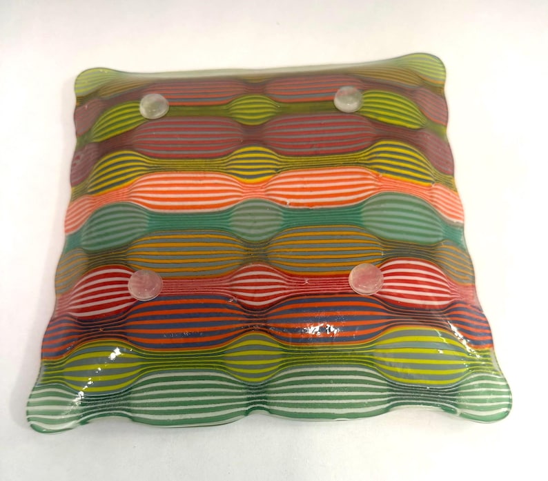 Optical Stringer Magic - Multi-colored Square Plate - Etsy