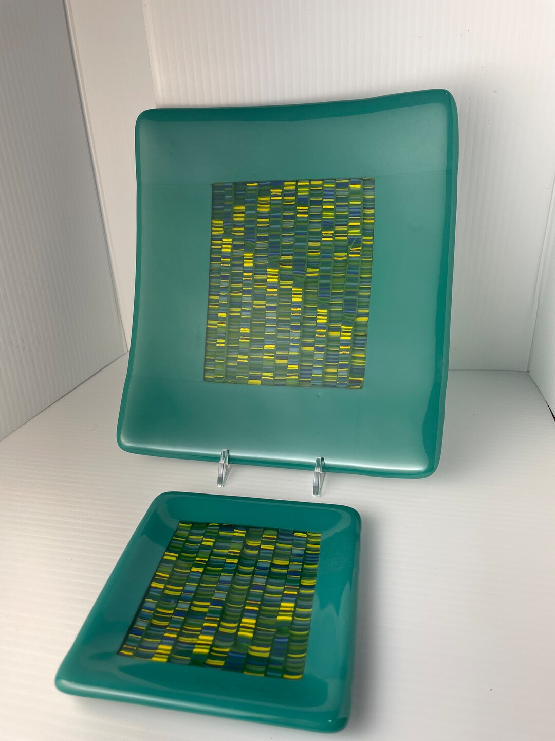 Tapestry Plate With 4 Small Plates - Etsy