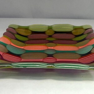 Optical Stringer Magic - Multi-colored Square Plate - Etsy