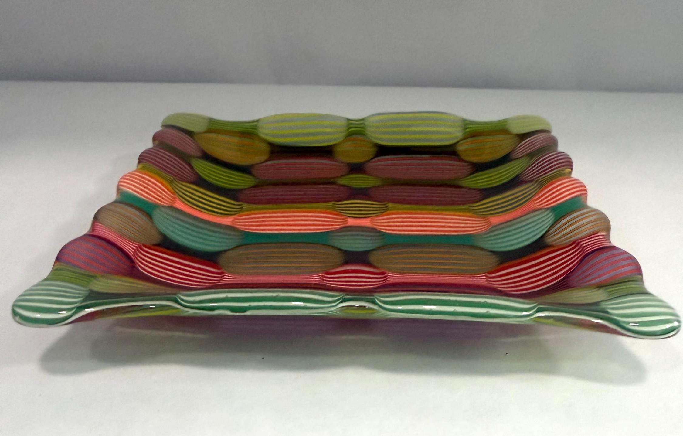 Optical Stringer Magic - Multi-colored Square Plate - Etsy