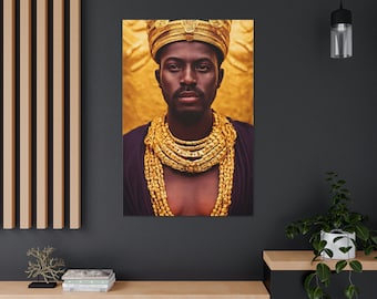Mansa Musa Golden Empire Hand Painted Original Digital Wall Art, Wall ...