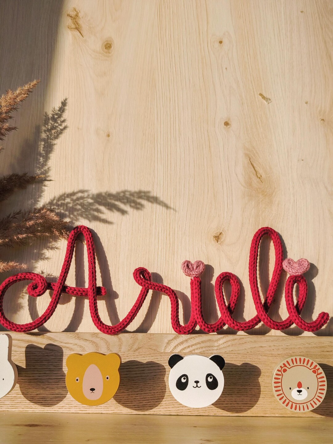 Personalized Name Sign – Knitted Wire Wall Decor for Nursery, Baby ...