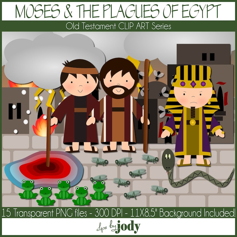 Moses & the Plagues of Egypt, Old Testament Clip Art, Bible Clip Art ...
