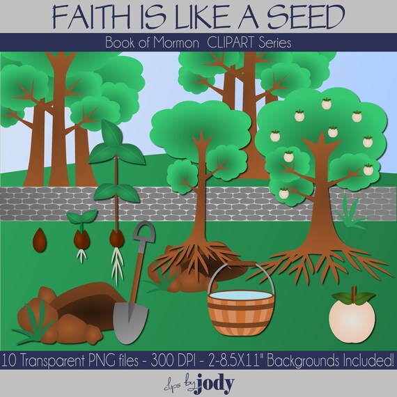 Faith is Like a Seed Book of Mormon Clipart PNG Files Alma - Etsy