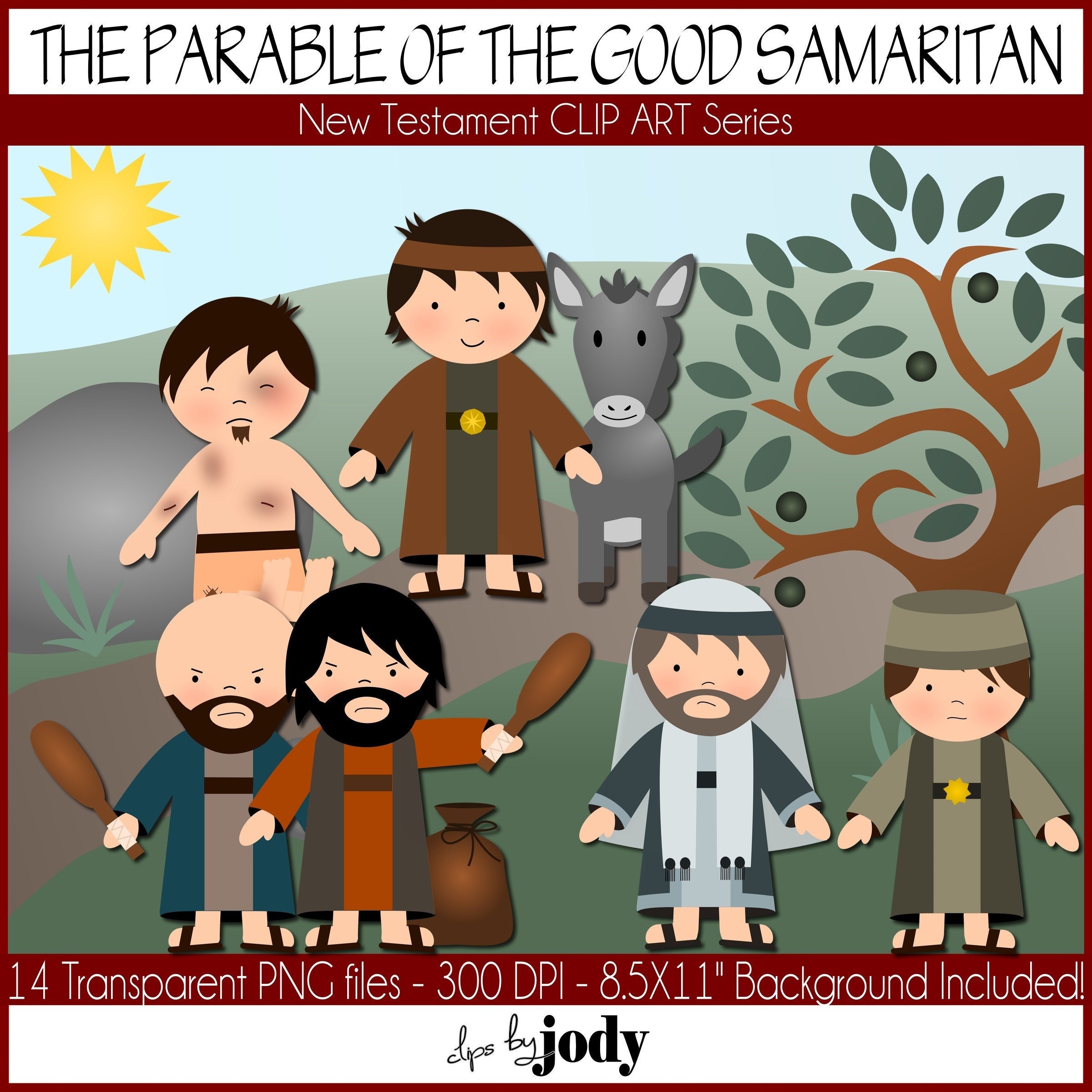 The Parable of the Good Samaritan, New Testament Clip Art, Bible Clip ...