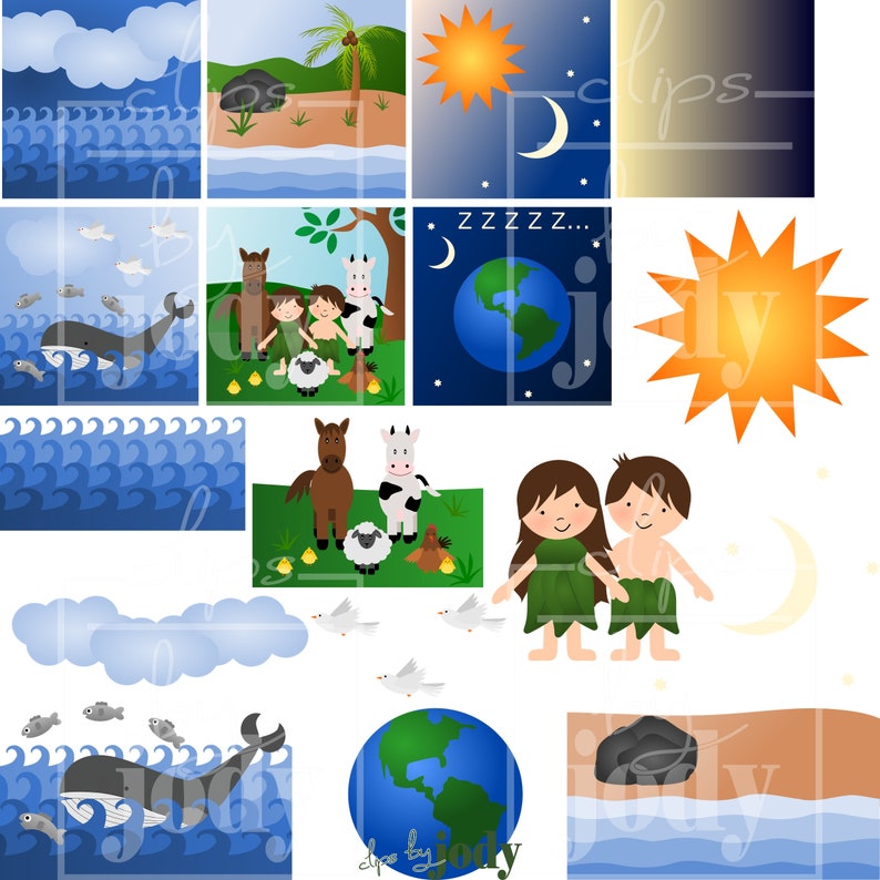 The Creation, Old Testament Clip Art, Bible Clip Art, PNG Files ...