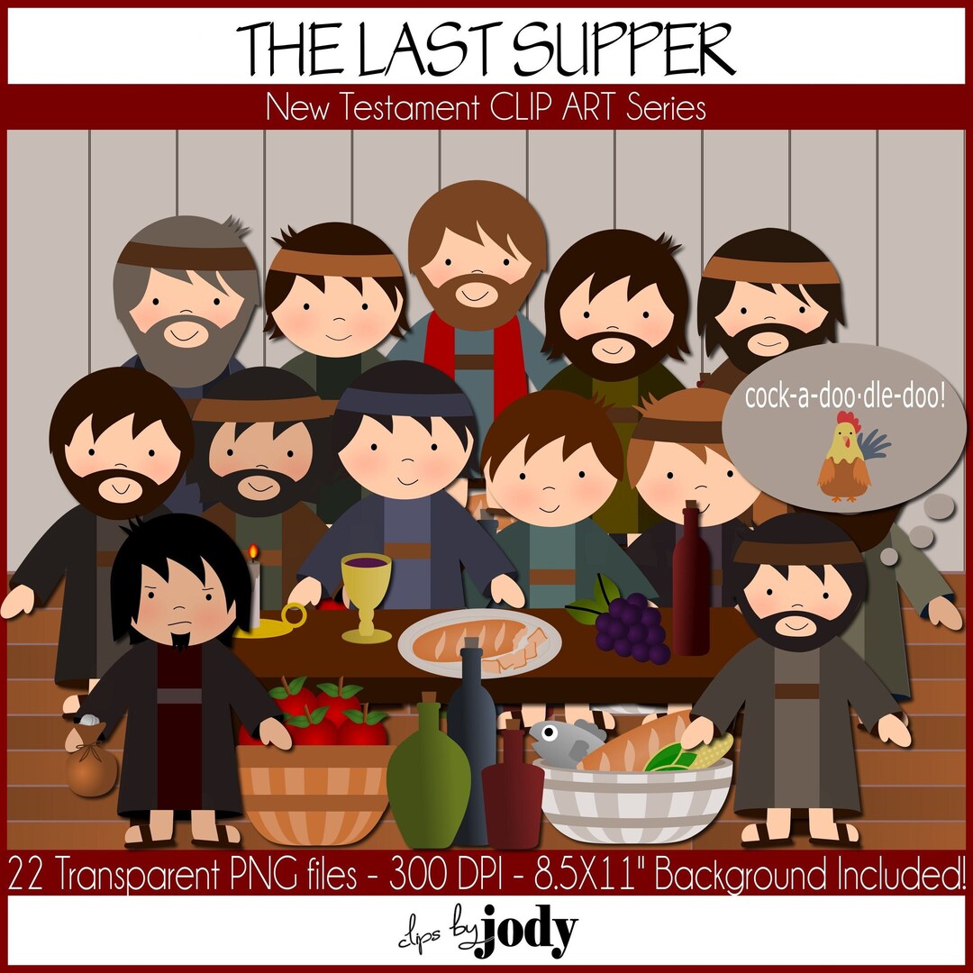 The Last Supper, New Testament Clip Art, Bible Clip Art, PNG Files ...