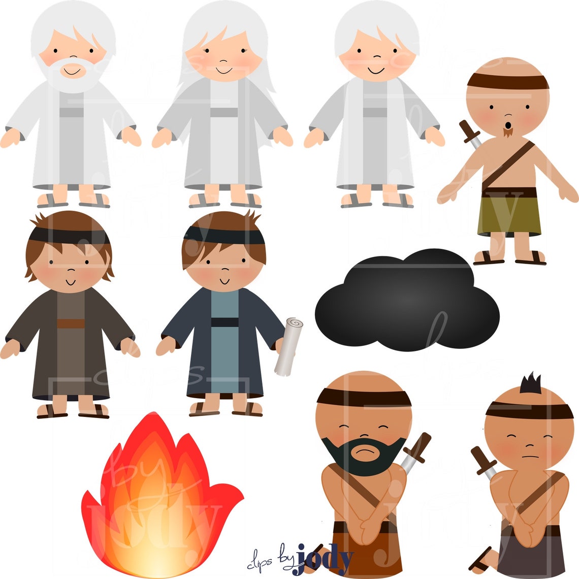 Nephi and Lehi in Prison, Book of Mormon Clipart, PNG Files, Heleman 5 ...