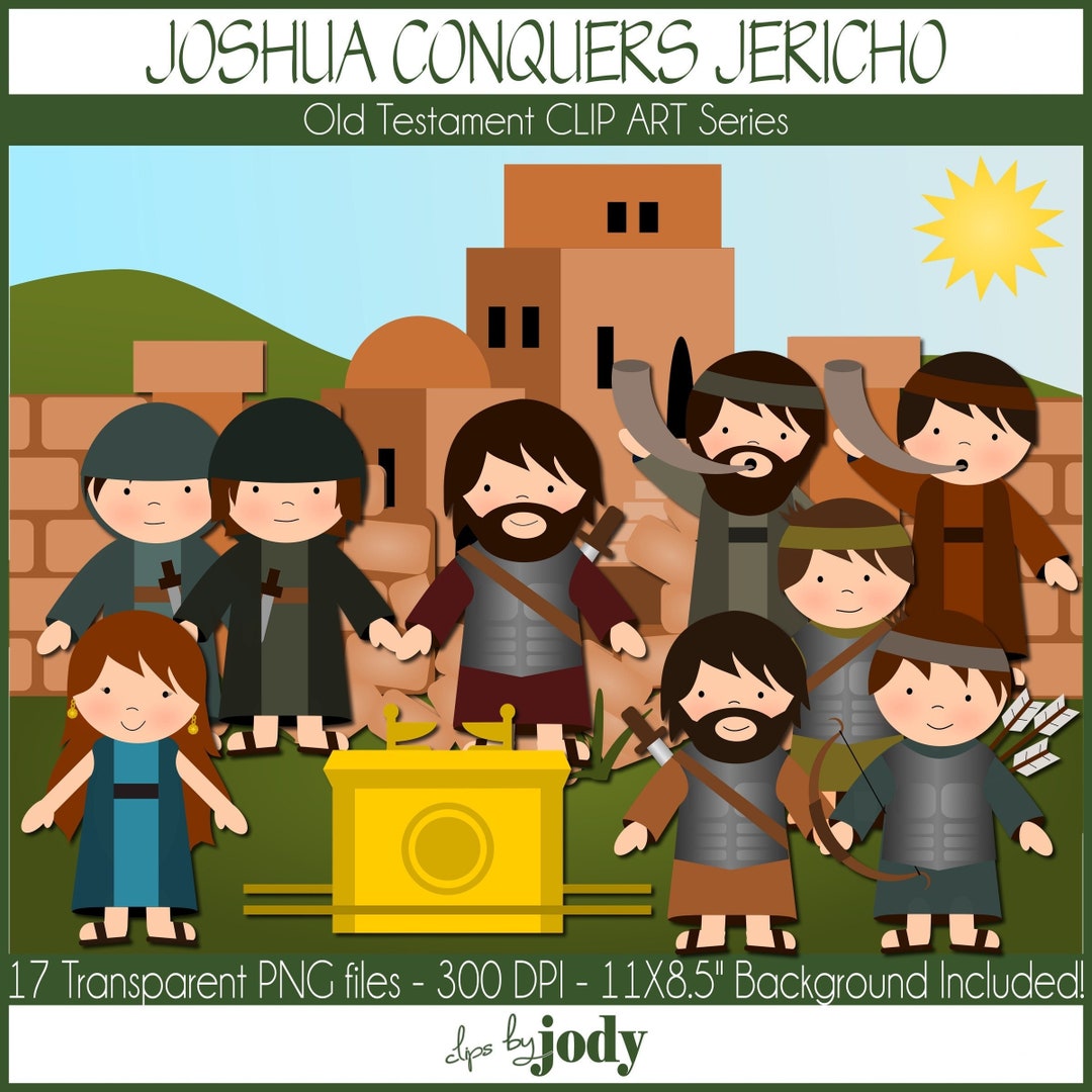 Joshua Conquers Jericho, Old Testament Clip Art, Bible Clip Art, PNG ...