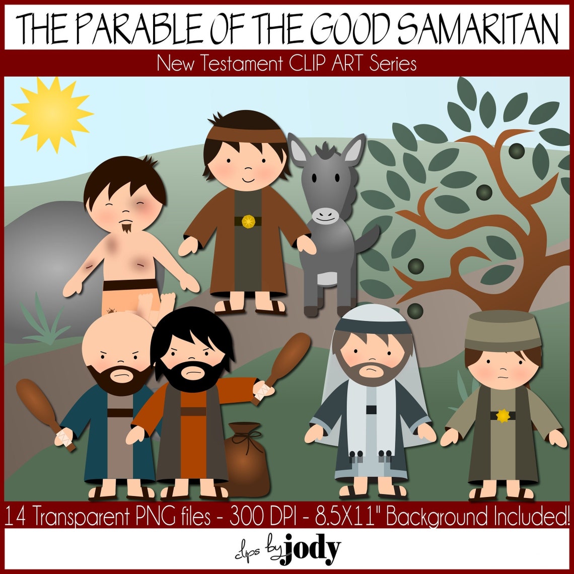 The Parable of the Good Samaritan, New Testament Clip Art, Bible Clip ...