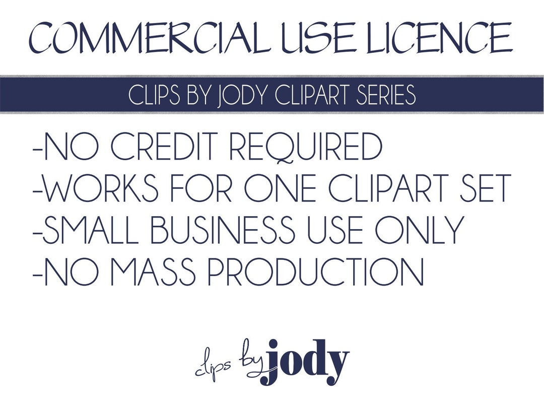 Commercial Use License for Clipsbyjody Clipart, No Credit Required ...