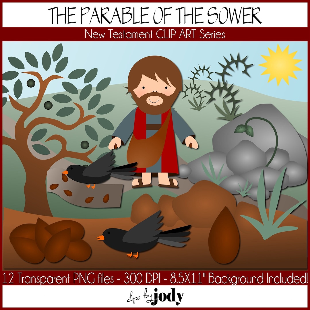 The Parable of the Sower, New Testament Clip Art, Bible Clip Art, PNG ...