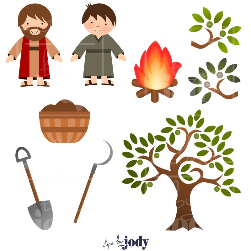 The Allegory of the Olive Tree, Book of Mormon Clipart, PNG Files - Etsy