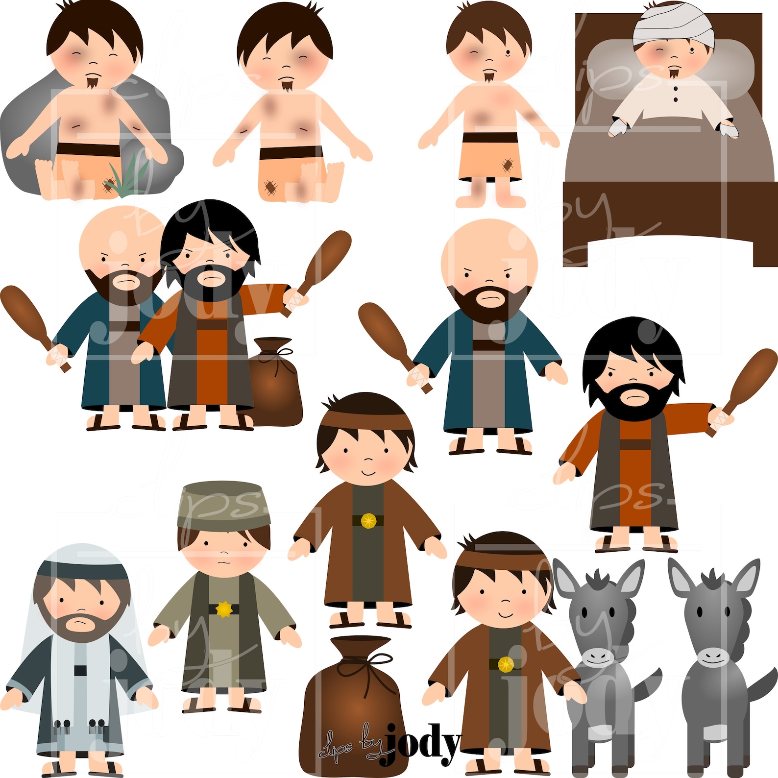 The Parable of the Good Samaritan, New Testament Clip Art, Bible Clip ...
