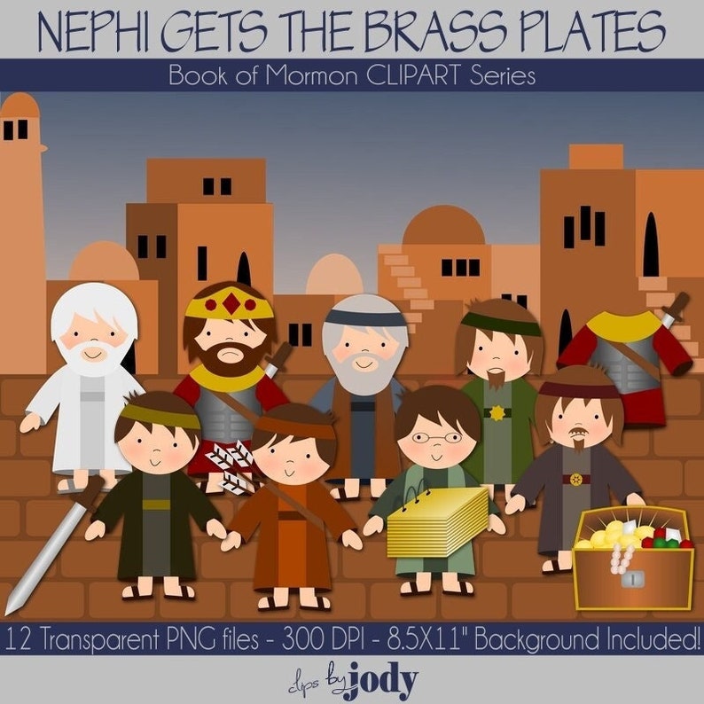 Nephi Gets the Brass Plates Book of Mormon Clipart, PNG Files - Etsy