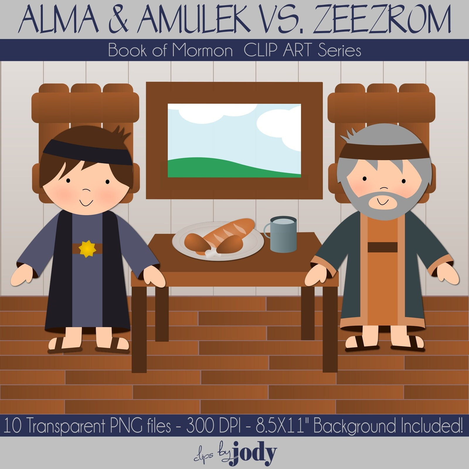 Alma and Amulek Vs. Zeezrom, Book of Mormon Clipart, PNG Files - Etsy