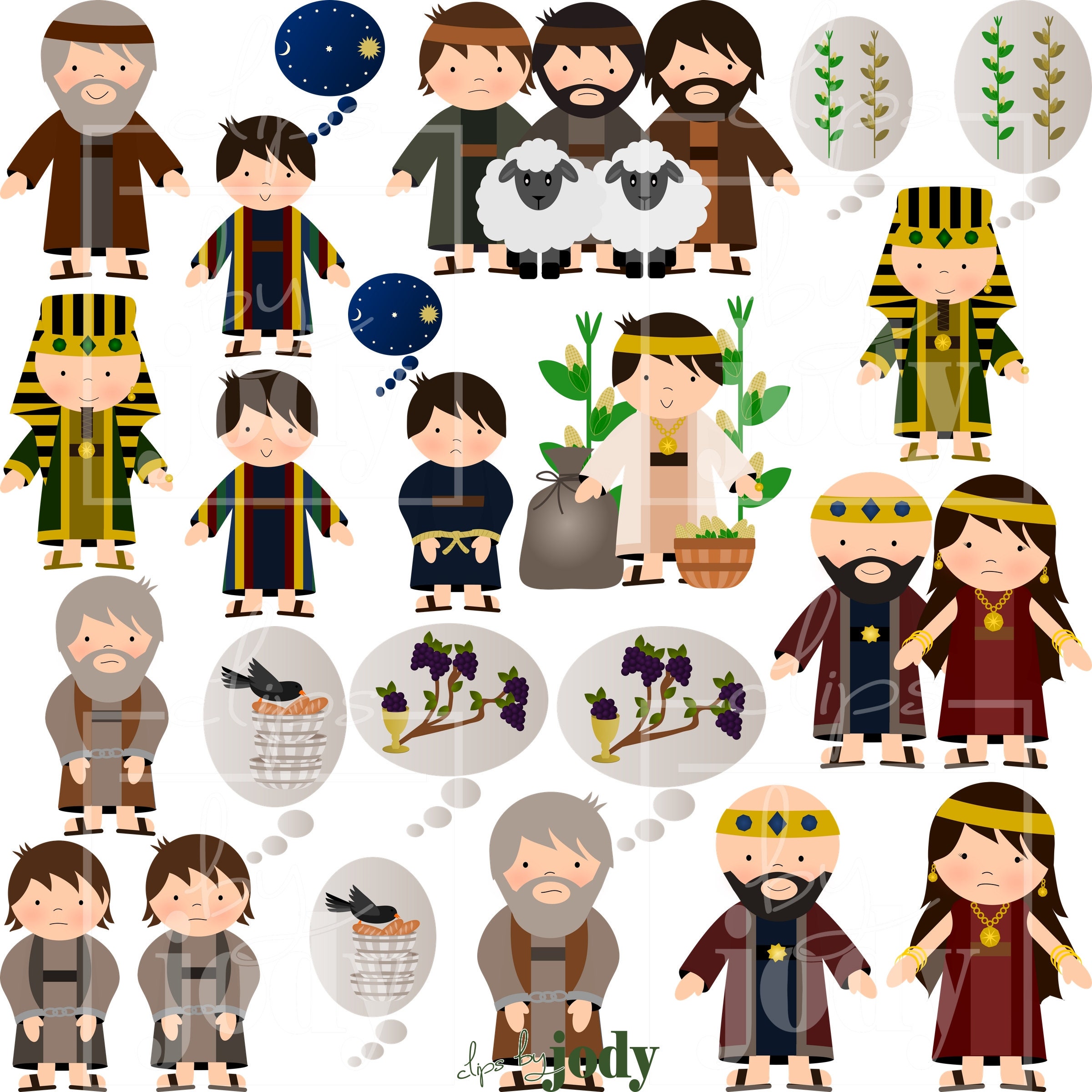 Joseph & the Coat of Many Colors, Old Testament Clip Art, Bible Clip ...