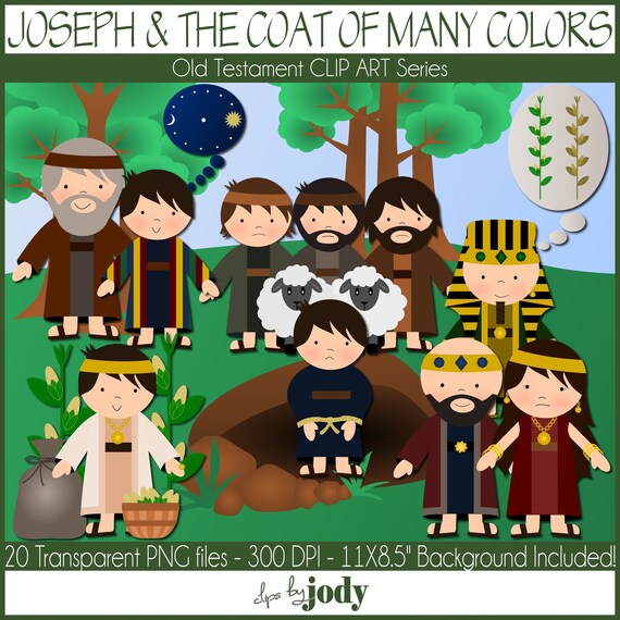 Joseph & the Coat of Many Colors Old Testament Clip Art - Etsy