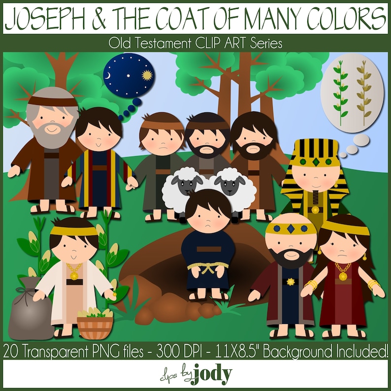 Joseph & the Coat of Many Colors, Old Testament Clip Art, Bible Clip ...