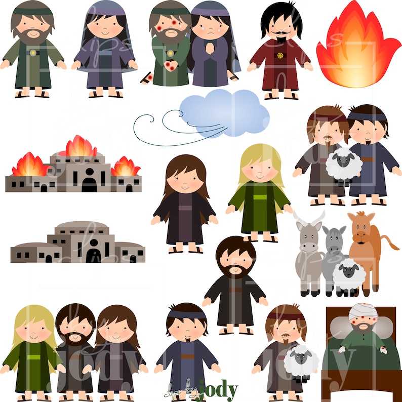 Job, Old Testament Clip Art, Bible Clip Art, PNG Files - Etsy