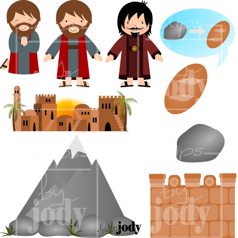 Jesus Fasts for 40 Days, New Testament Clip Art, Bible Clip Art, PNG ...